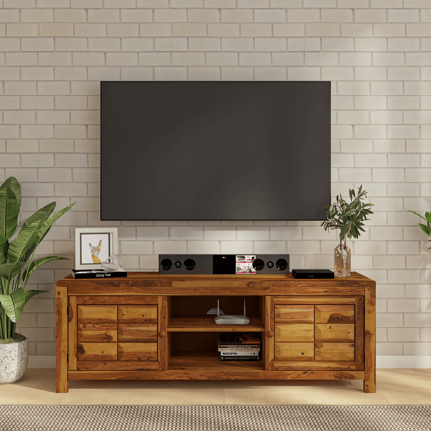Sheesham wood tv unit store