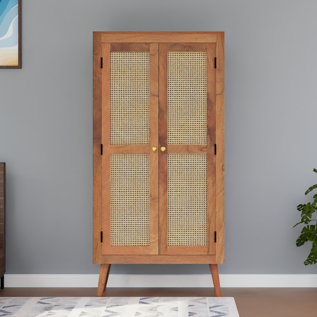 Buy Blissi Two Door Mango Wood Wardrobe at Best Price| Wakeup India