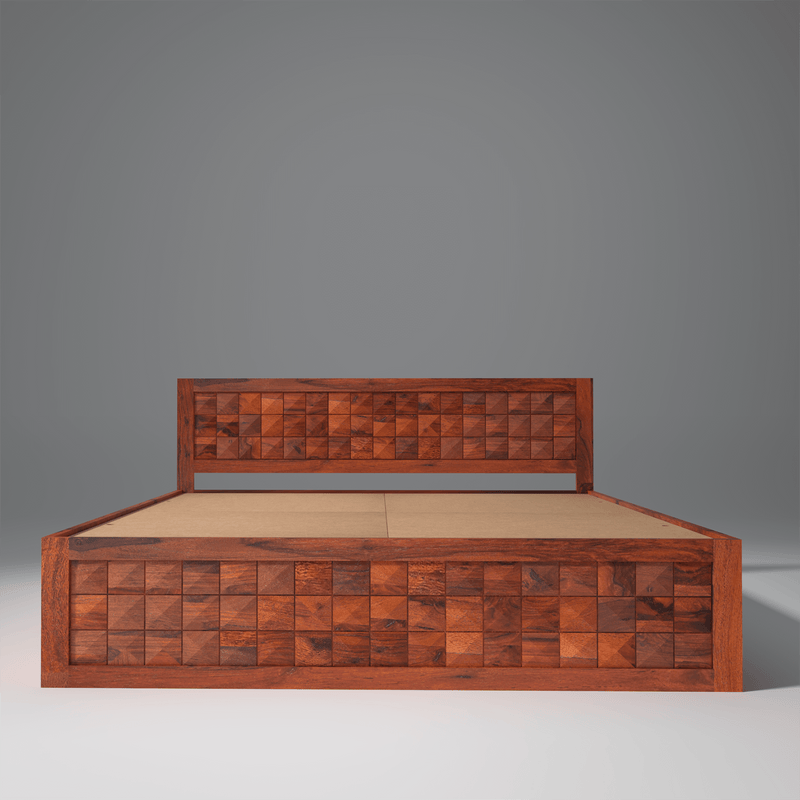 Buy Sheesham Solid Wood pluto Bed with Storage Online in India ...