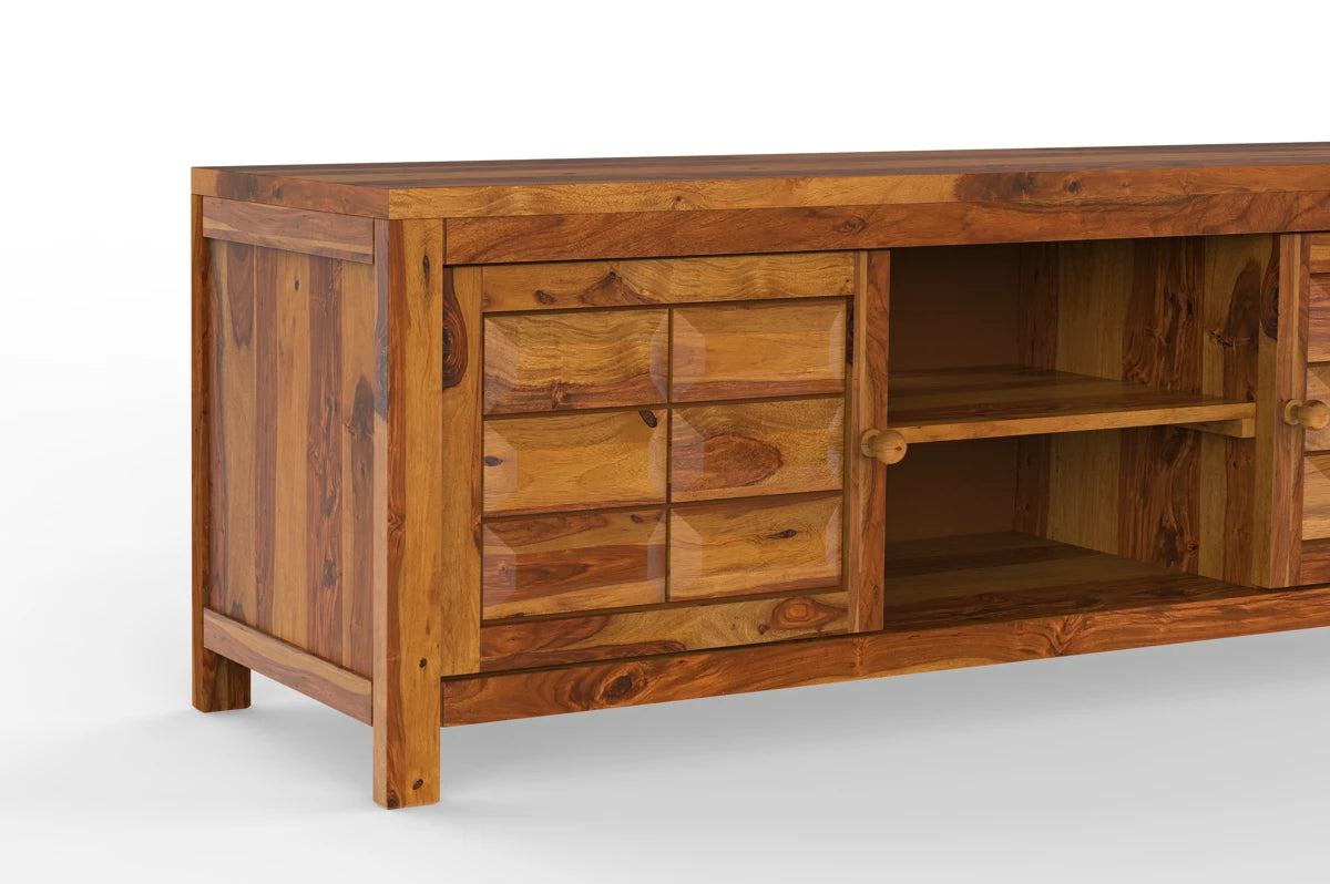 Buy Arcadia Sheesham Wood TV Unit Online At Best Price - Wakeup India